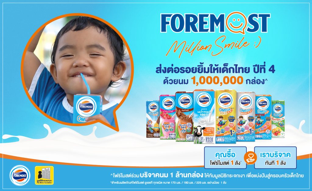 โครงการ ดื่มนมคู่อาหารเช้า เพิ่มความสุข จุดประกายการเรียนรู้ - Foremost Thailand